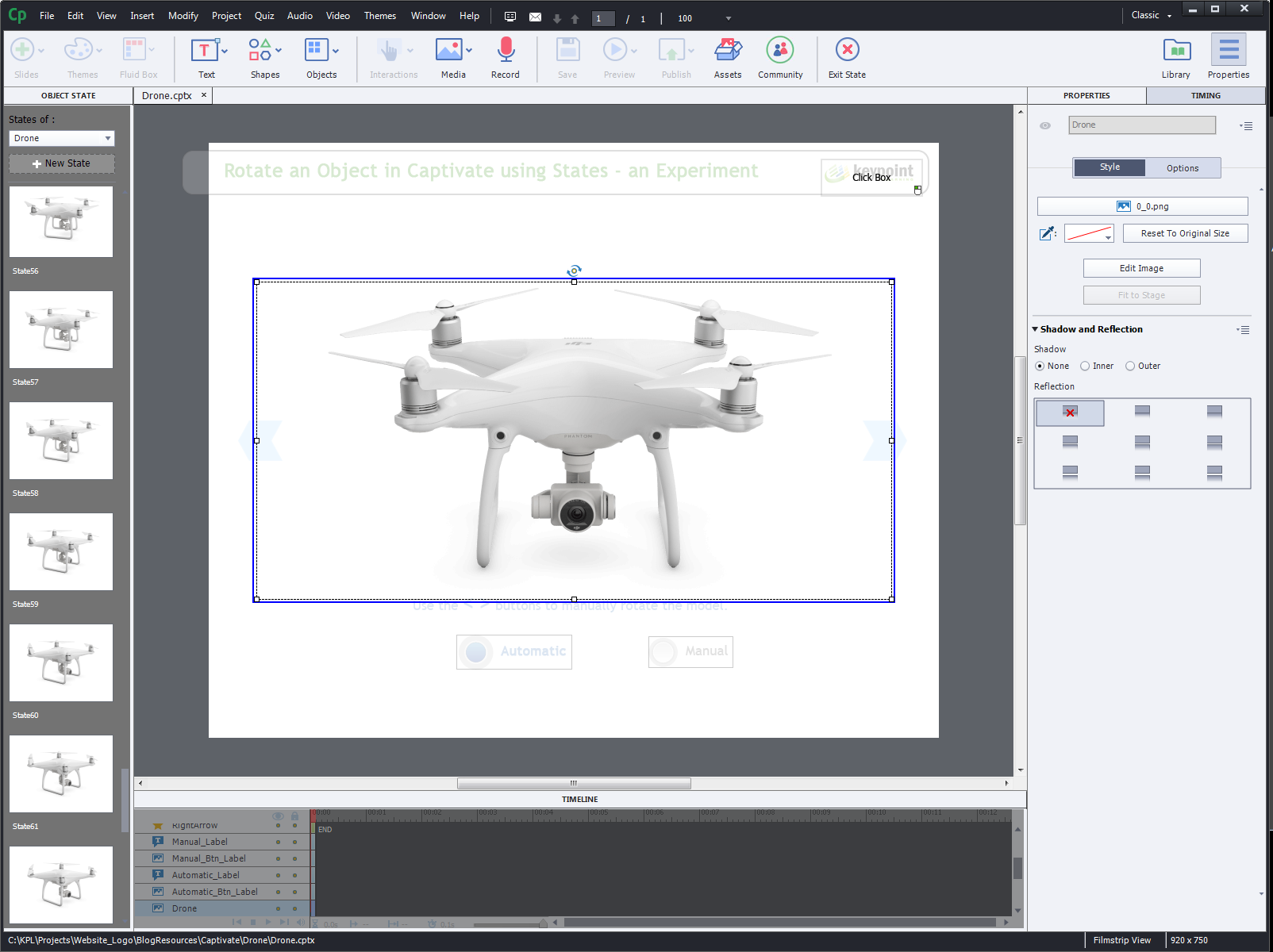 Rotate An Object In Captivate Using States An Experiment Elearning