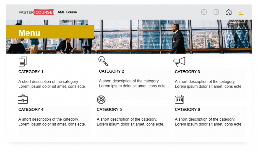 Free Responsive Captivate Template From FasterCourse ELearning