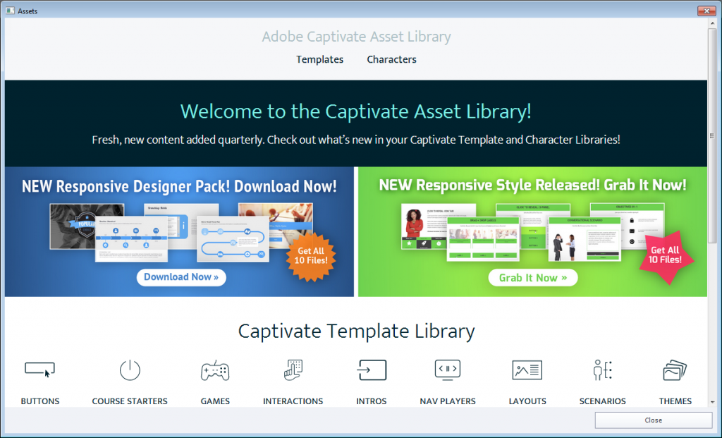 Assets Window not fully appearing in Captivate 9 - eLearning