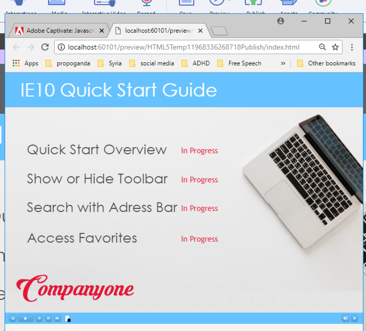 Showhide Playbar Elements With Advanced Actions And Javascript Issue