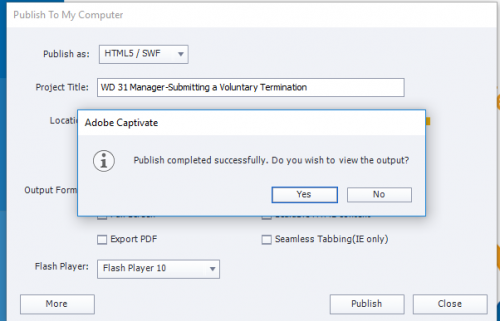 Publish opens as a Word file - eLearning