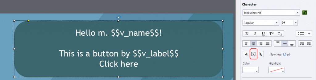 User Variables - Dynamic buttons - eLearning