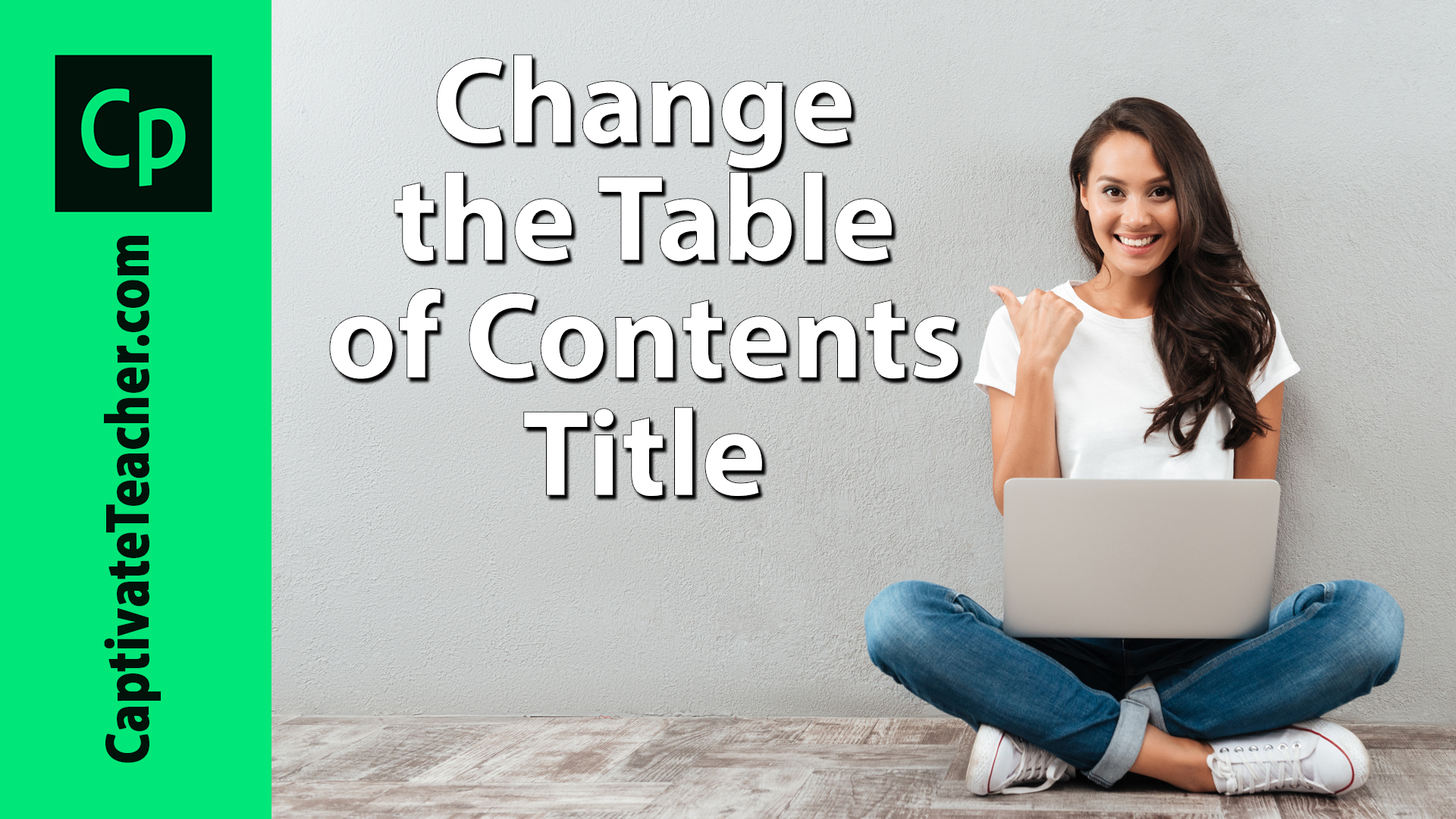 Change The Table Of Content Title ELearning