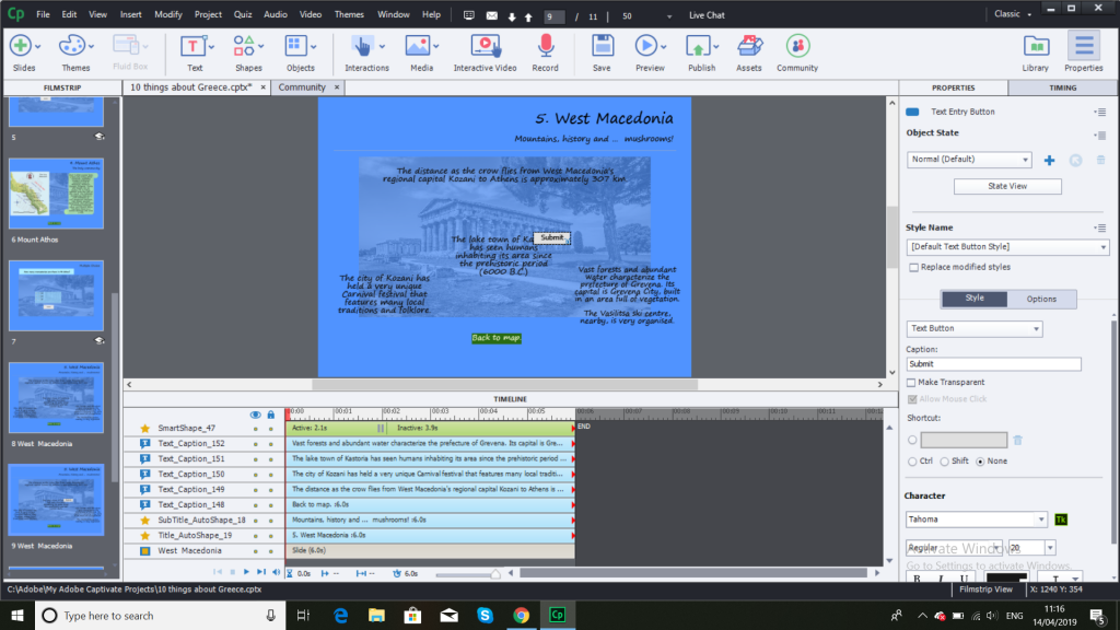 Locked button - eLearning