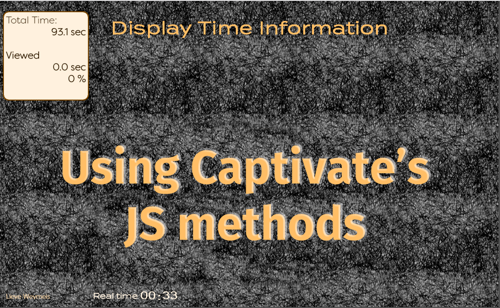 Time information - with Captivate's JS Methods - eLearning