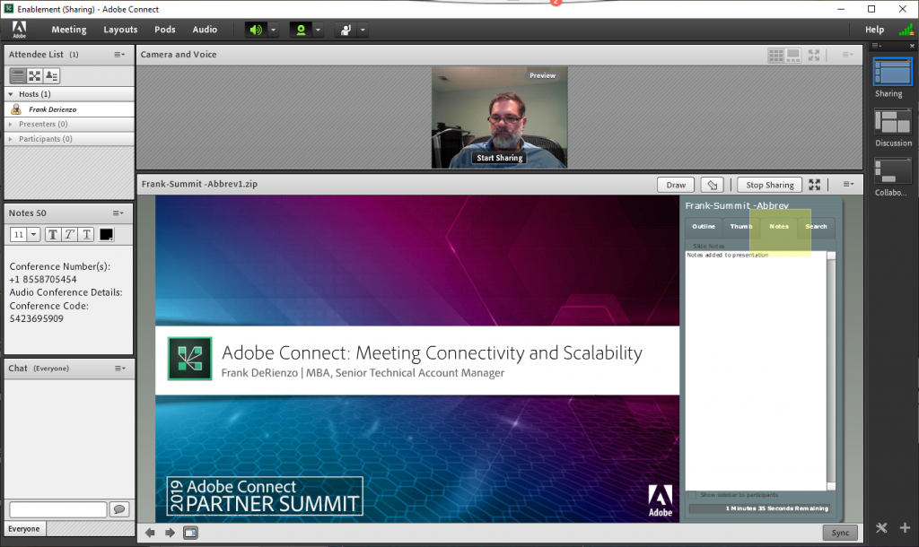 Powerpoint Presenter Notes In An Adobe Connect Virtual Classroom Share