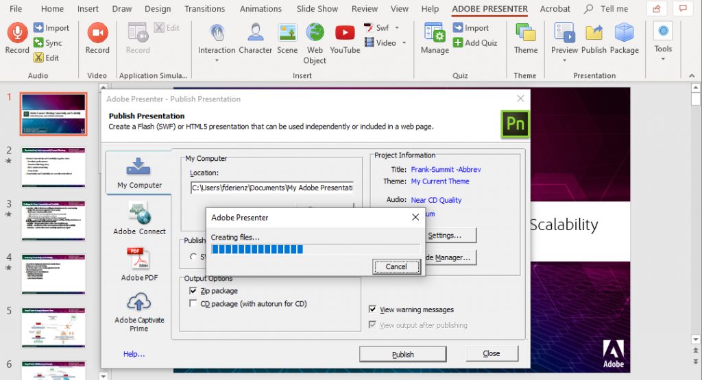 PowerPoint Presenter Notes in an Adobe Connect Virtual Classroom Share ...