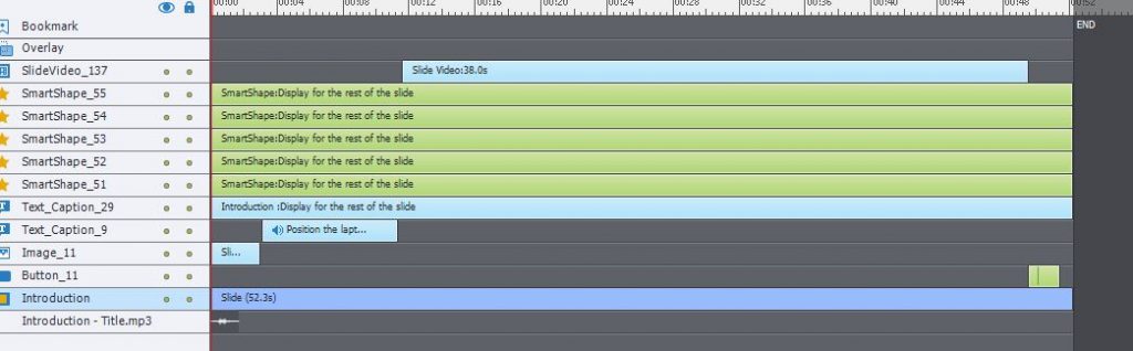 Video not synced to timeline - eLearning