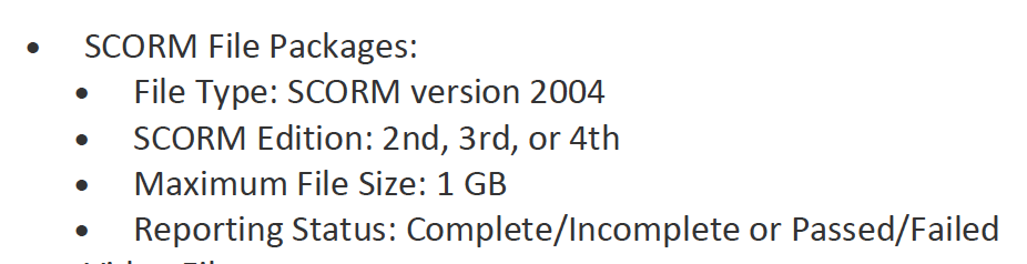 Scorm 2004 missing option reporting status pass/failed option | eLearning