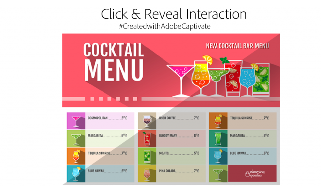 Cocktail menu project - eLearning