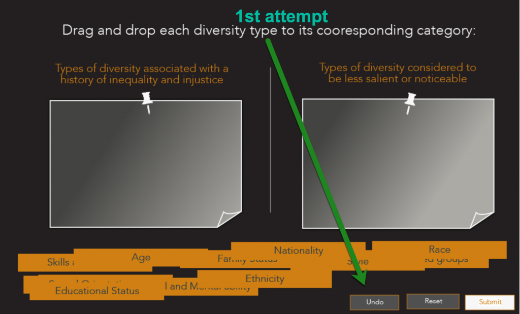 Strange Behavior on 2nd Attempt of Drag and Drop Quiz Question - eLearning