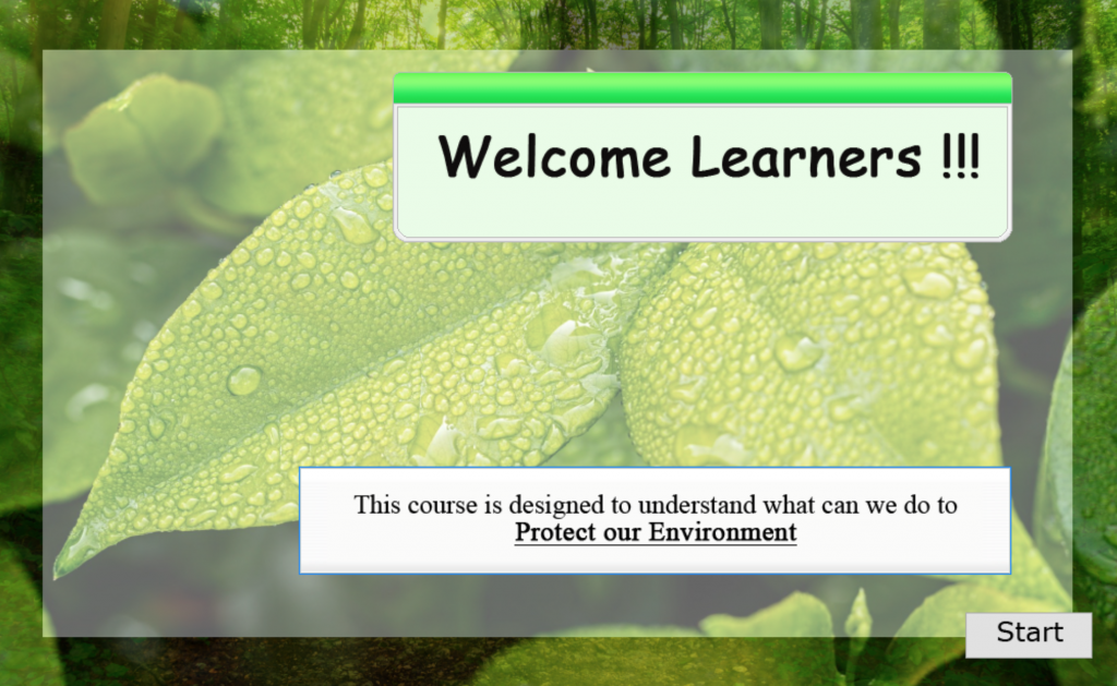 Environment protection project - eLearning