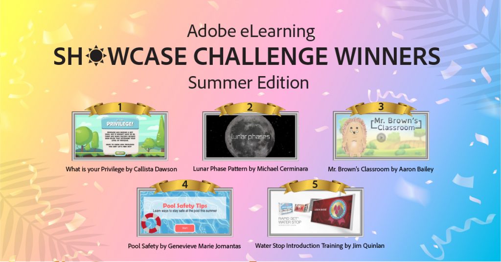 Announcing the winners of Adobe eLearning Showcase Challenge — Summer 2021 - eLearning