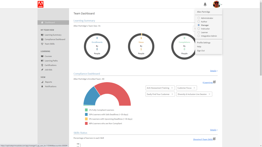 A little extra love for compliance headlights in Adobe Captivate Prime - eLearning