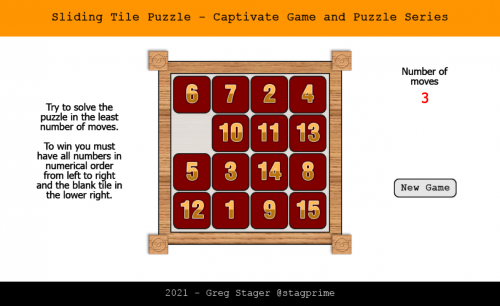 Sliding Tile Puzzle - Captivate Game and Puzzle Series - eLearning