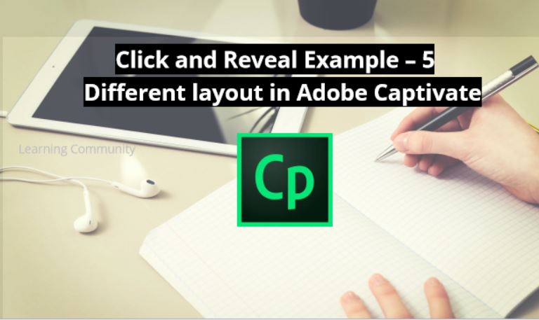 Click and Reveal example knowledge check in Adobe Captivate - eLearning