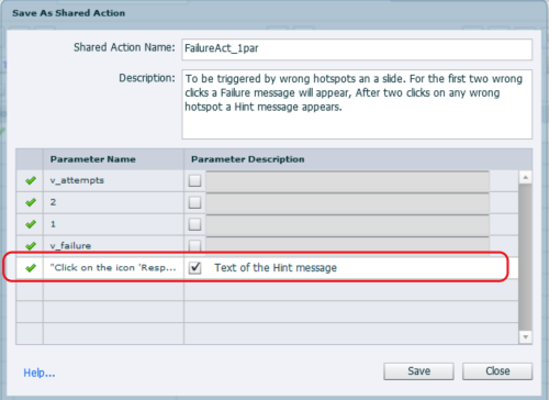 Comparing Shared and Advanced actions - eLearning