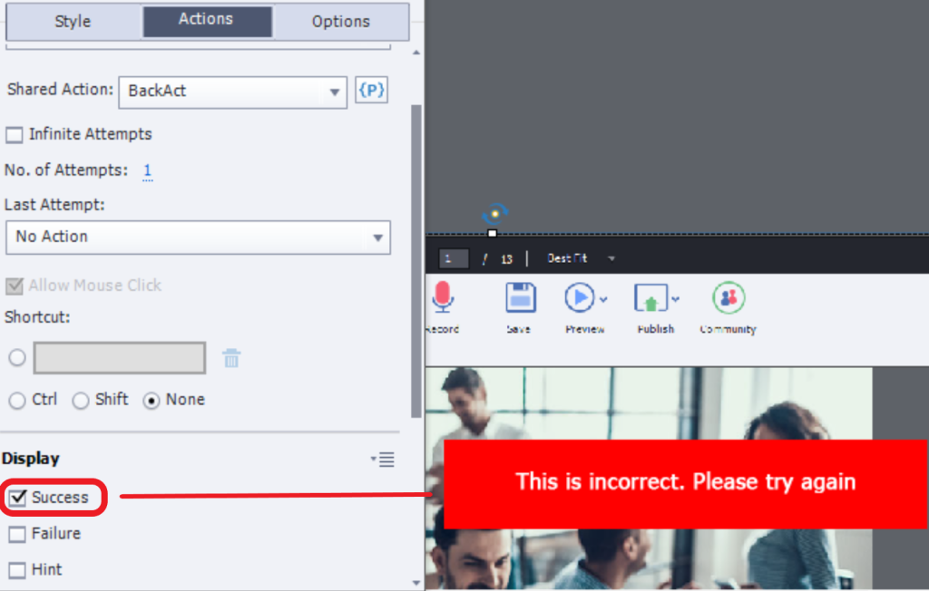 Software Assesment: Two failure messages (step-by-step) - eLearning