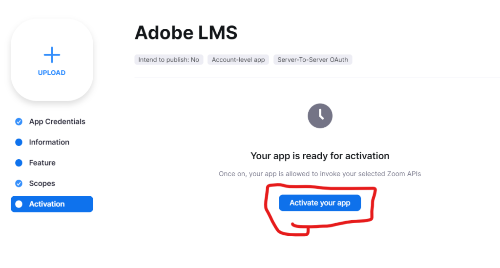 Steps to Integrate Zoom Connector using (SERVER-TO-SERVER OAUTH APP ) - eLearning