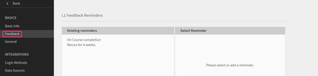 The L1 feedback is not triggered to learners although feedback option is enabled for the course ...