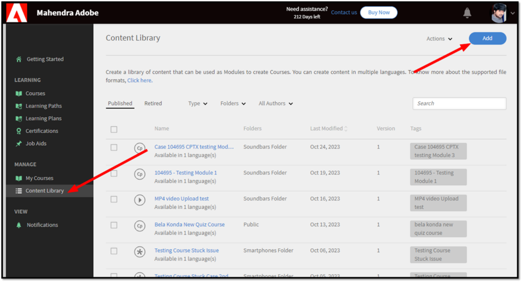 How to Publish/ Upload all new Captivate Course content into your Adobe Learning Manager account ...