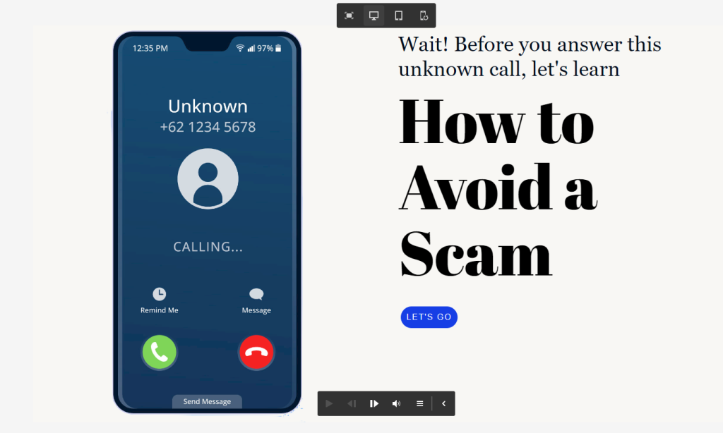 How to avoid a scam - eLearning