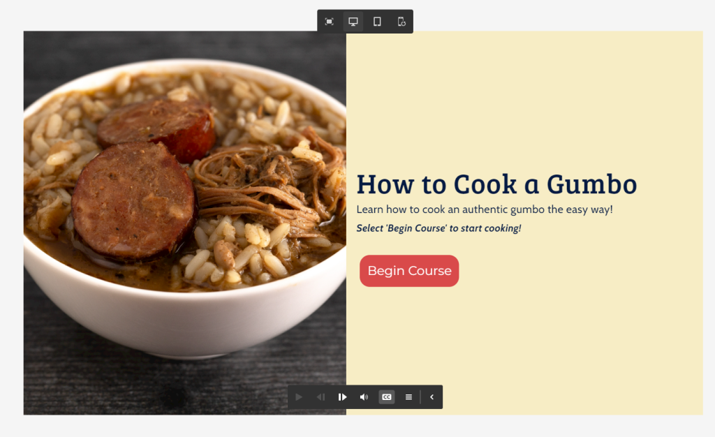 How to cook a gumbo - eLearning