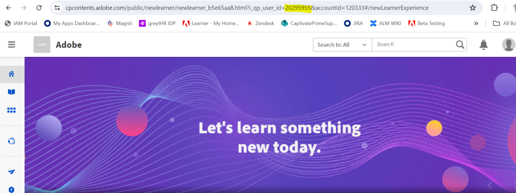 How to find the Account ID and the User ID for Adobe Learning Manager - eLearning
