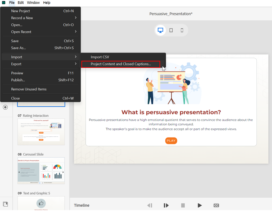 A Guide to Importing and Exporting Closed Captions in Adobe Captivate ...