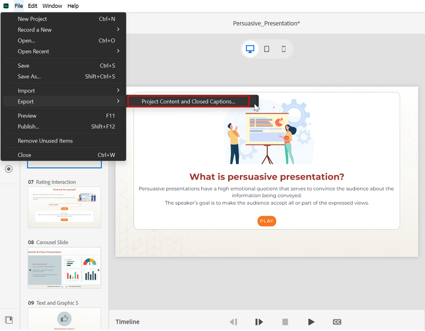 A Guide to Importing and Exporting Closed Captions in Adobe Captivate ...