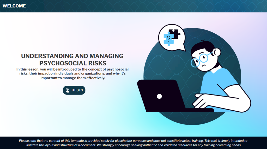 Understanding and Managing Psychosocial Risks - eLearning