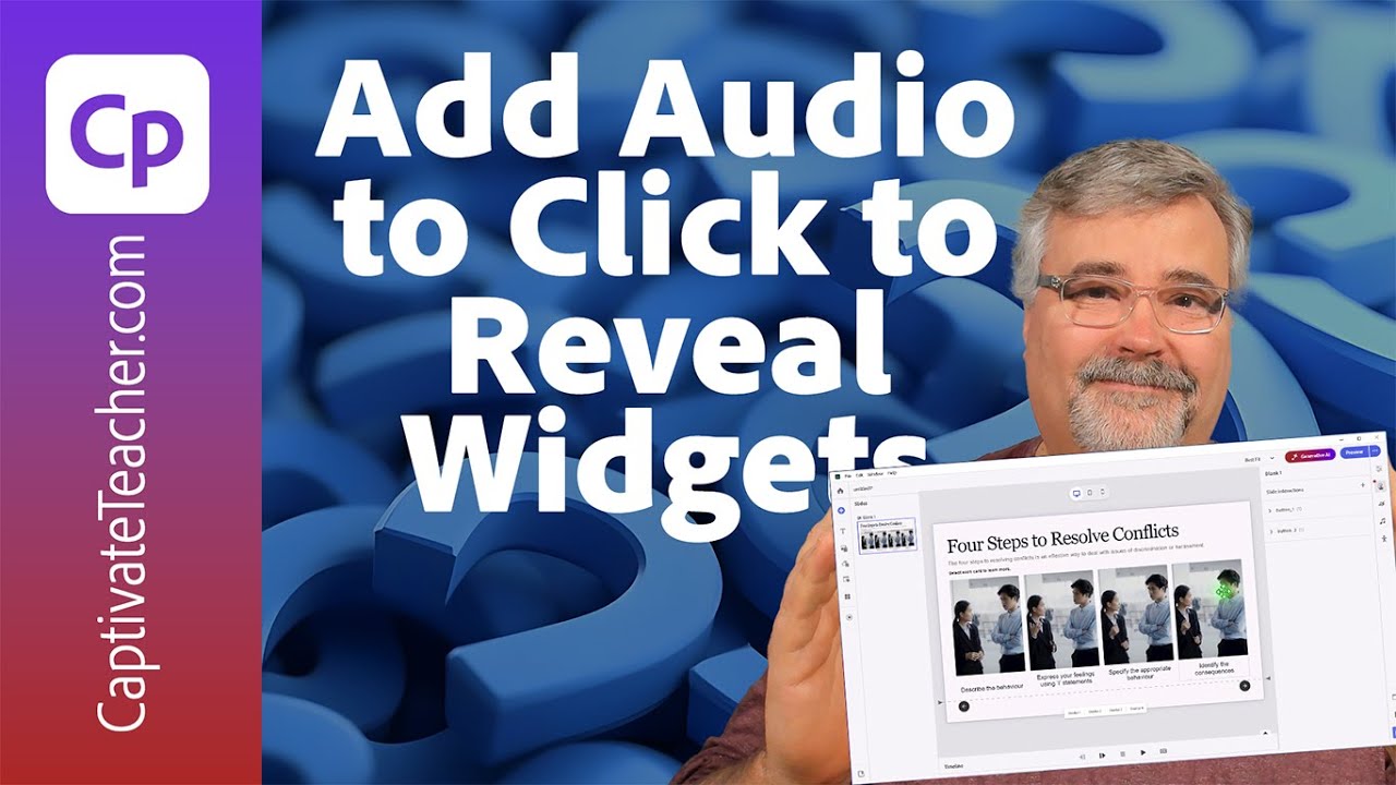 Adobe Captivate 13: How to Add Audio to Click to Reveal Widgets - eLearning